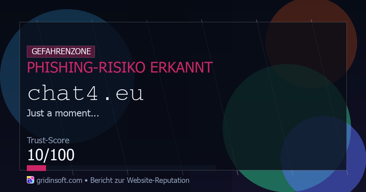 Chat4.eu Warnung: keine Passwörter eingeben (Vertrauen 10/100)