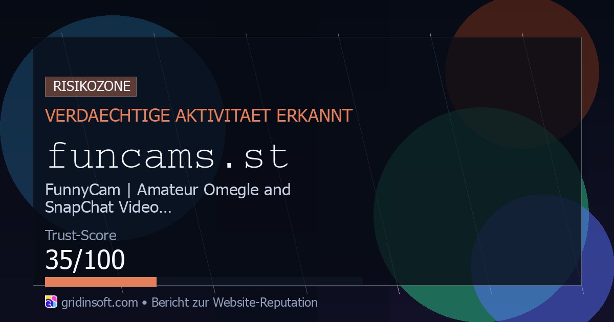 Funcams.st: Blacklist-Warnung (Vertrauen 35/100)