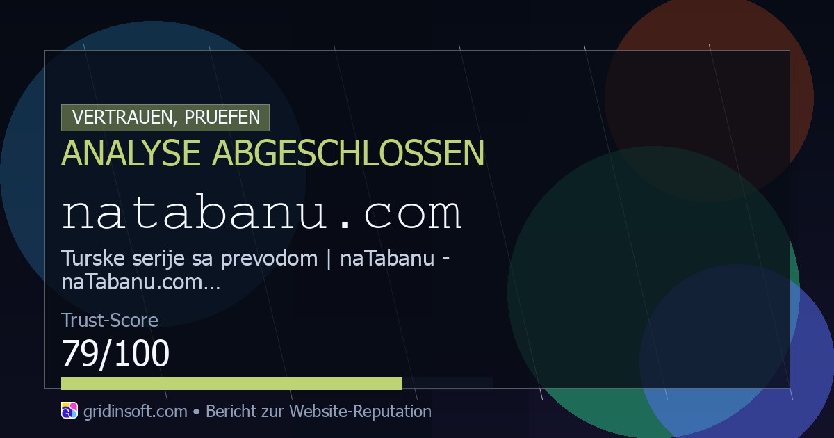 Natabanu.com: sicher oder seriös? (Vertrauen 79/100)