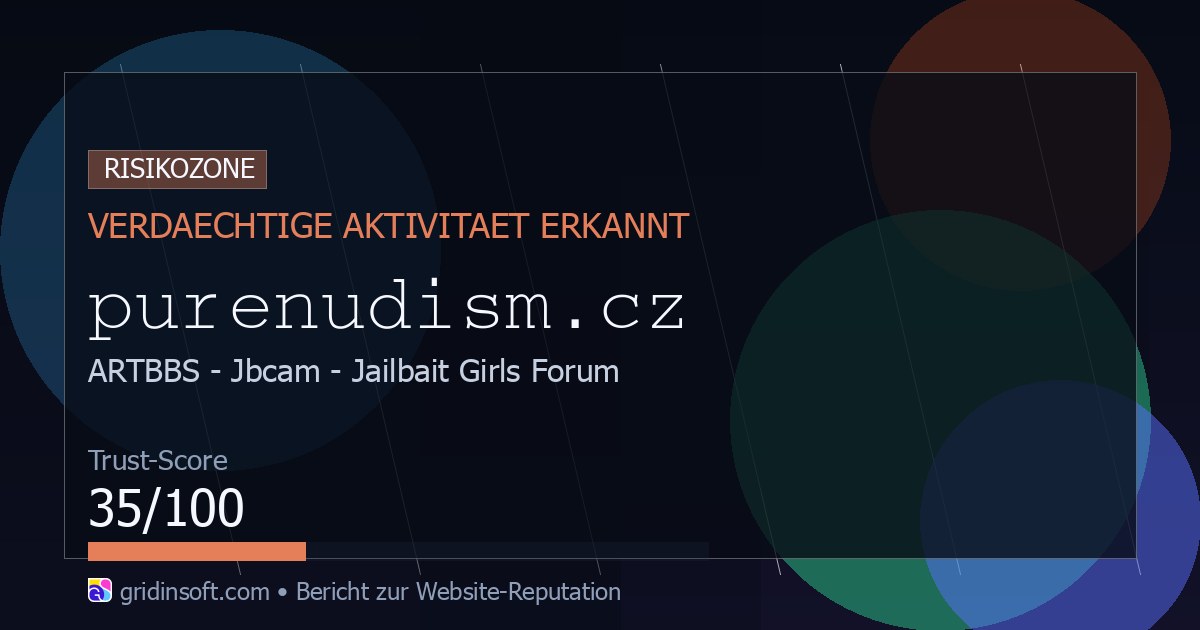 Purenudism.cz: Analyse zu Gefälschte Social-Links (Vertrauen 35/100)