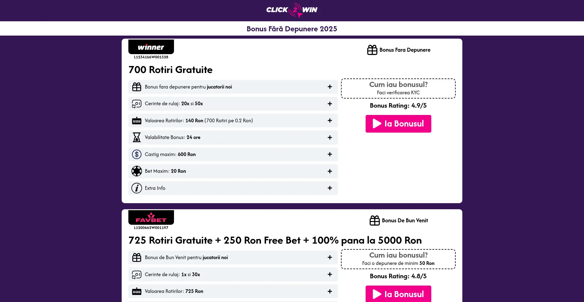 Click2win.ro Bewertungen: Wenig vertrauenswürdiges Online-Casino | Scan-Bericht